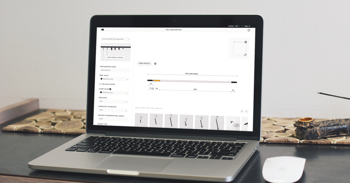 Modular | Smart web configurator for complex lighting lines